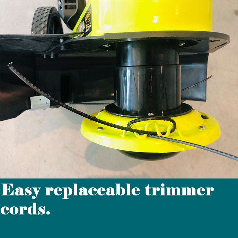 Lawn Mower, Walk Behind String Trimmer Mower, Wheeled Whipper Snipper